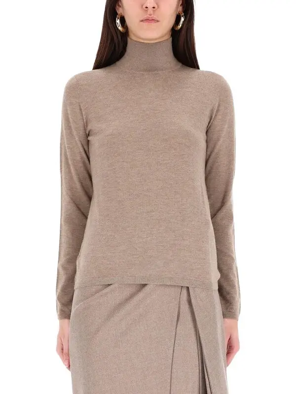 Max Mara Turtleneck Cashmere Sweater - Cream