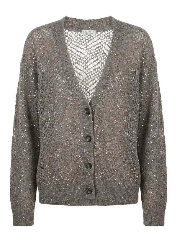Brunello Cucinelli Openwork Knit Cardigan - Multicolor