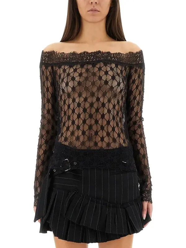 Isabel Marant Étoile Marlene Lace Top - Black