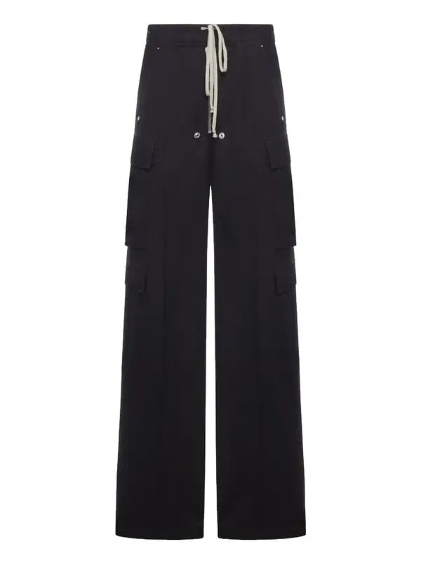 Rick Owens Cotton Cargobelas Trousers - Black