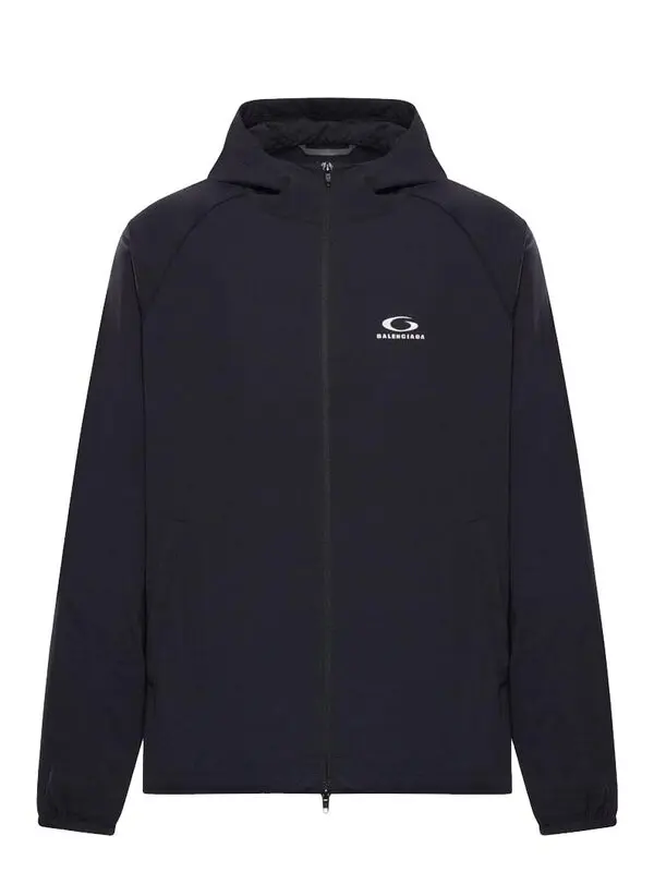 Balenciaga Technical Fabric Zip-up Jacket - Black