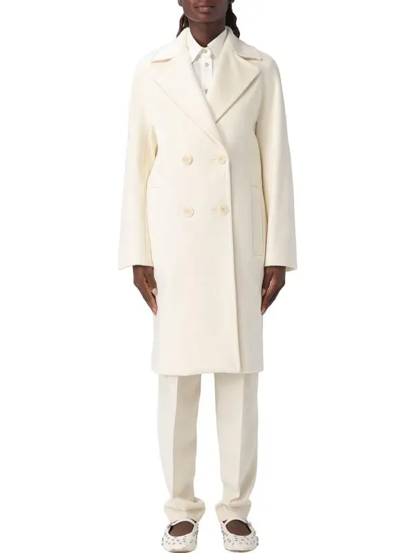 Max Mara Poldo Wool Coat - White