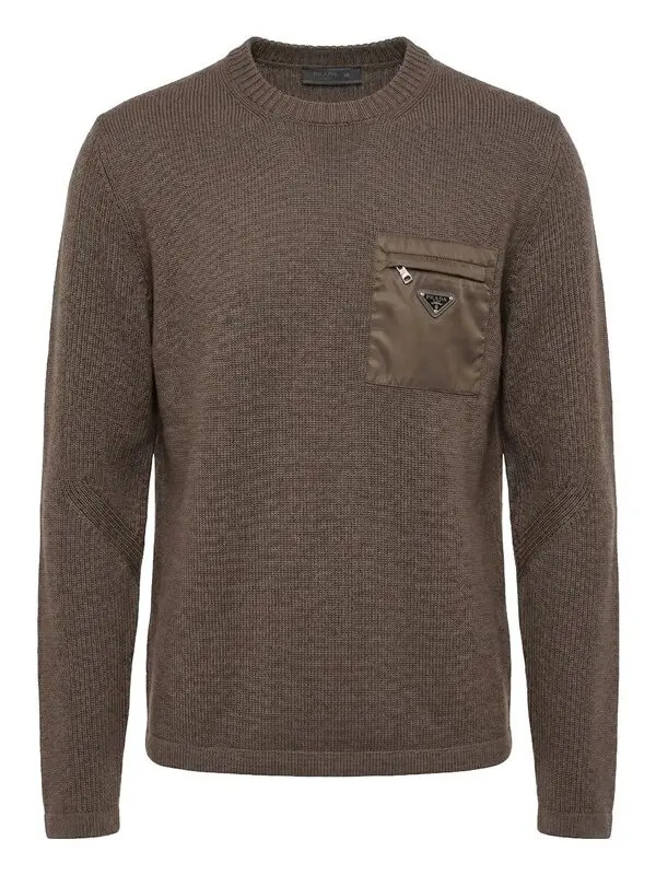 Prada Sweater With Re-nylon Detail - Multicolor
