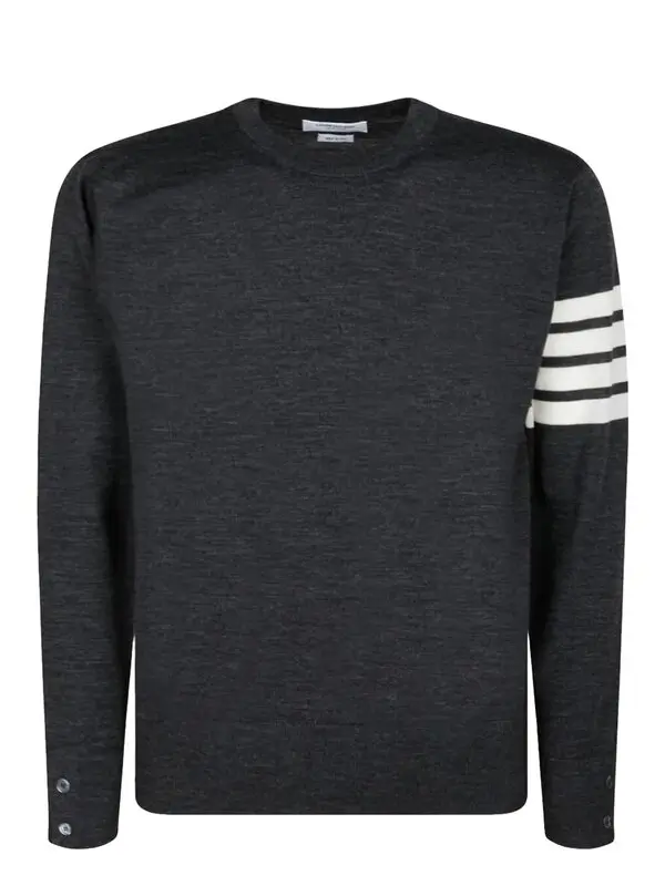 Thom Browne Wool 4-bar Pullover - Gray