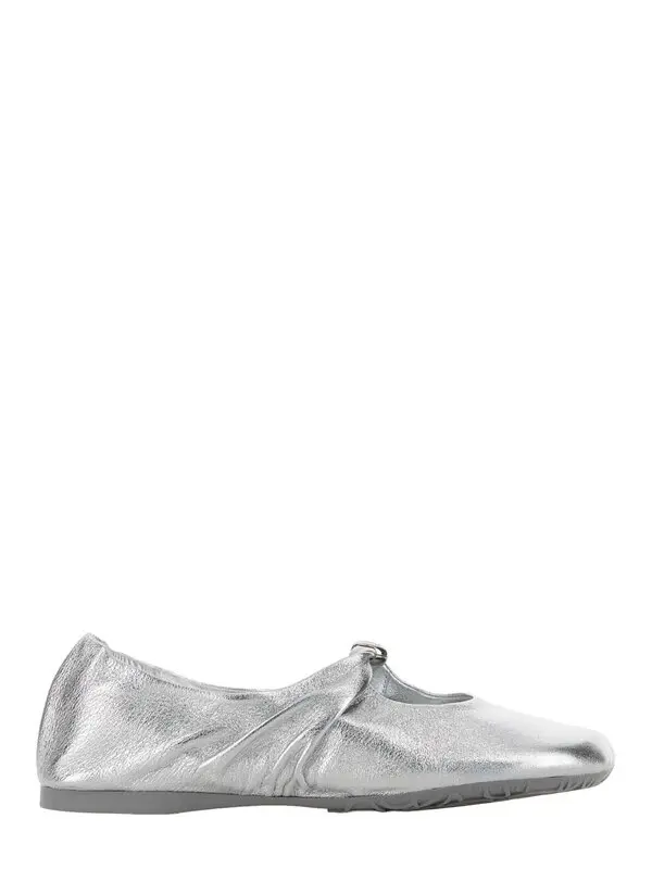 Loewe Leather Pebble Soft Ballerinas - Silver