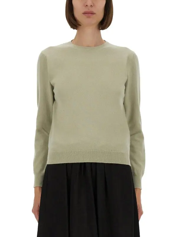 MAISON MARGIELA Virgin Wool Crewneck Sweater - Green