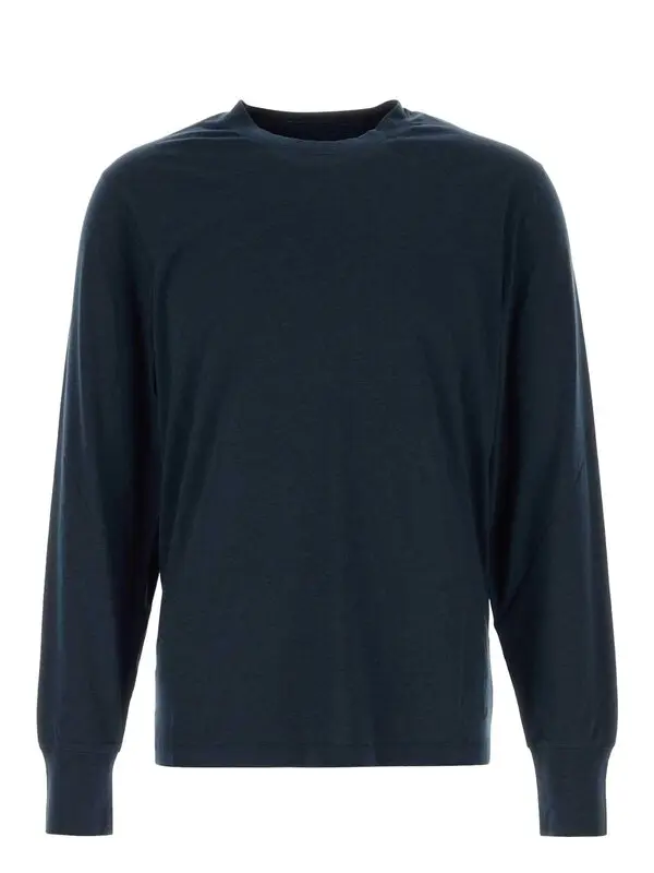TOM FORD Navy Lyocell Blend T-shirt - Blue