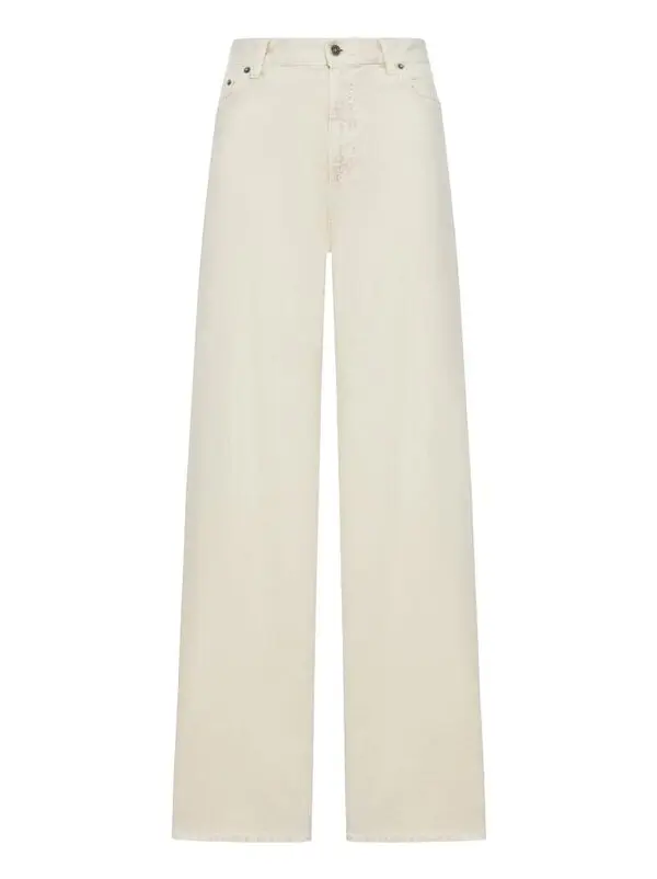 GOLDEN GOOSE Wide Leg Jeans - Yellow
