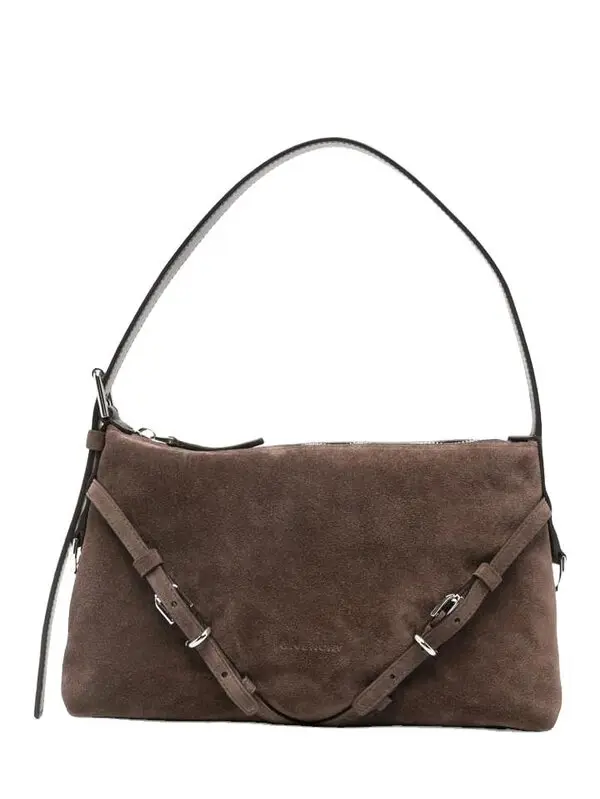 Givenchy Calf Suede Shoulder Bag - Brown