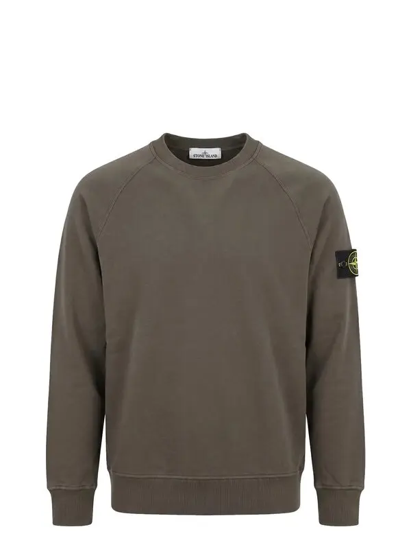 Stone Island Organic Cotton Fleece Sweatshirt - Multicolor