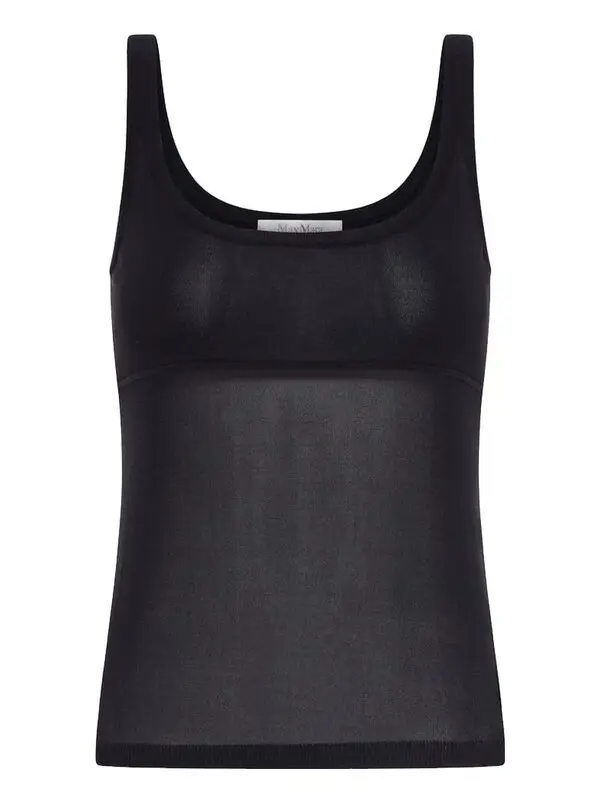 Max Mara Biada Wide Neckline Top - Black