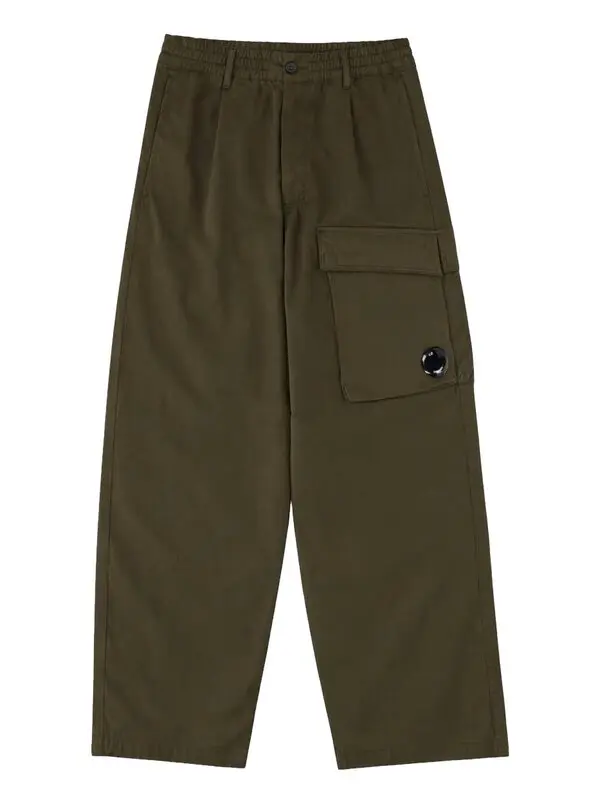 C.P. COMPANY Pantalone Cargo Con Patch Logo - Green