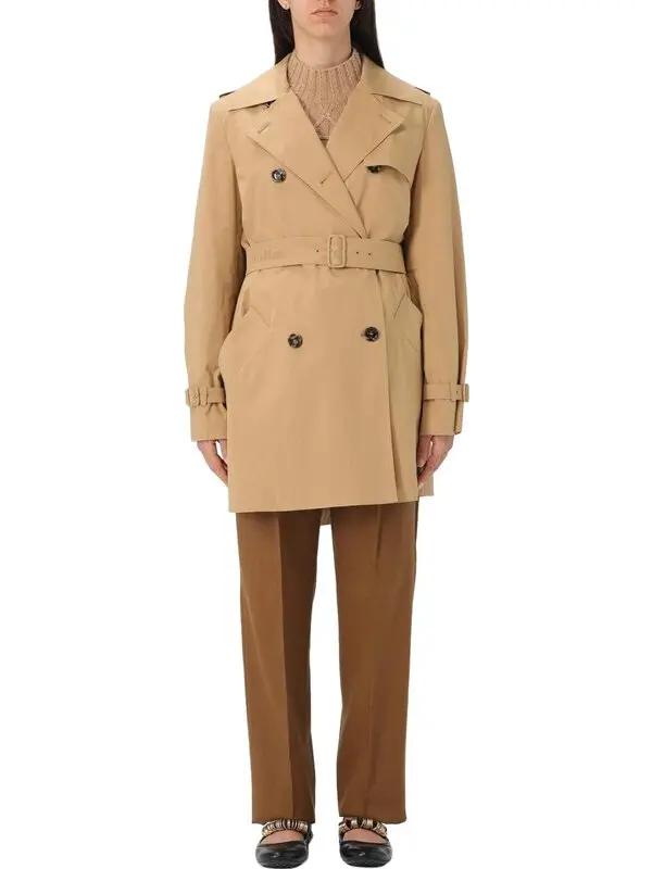 Max Mara Double-breasted Cotton Trench Coat - Brown