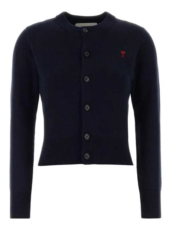AMI Paris Wool Cardigan - Blue