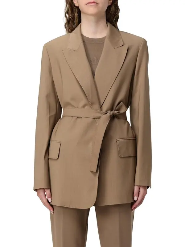 Max Mara Virgin Wool Blazer - Brown