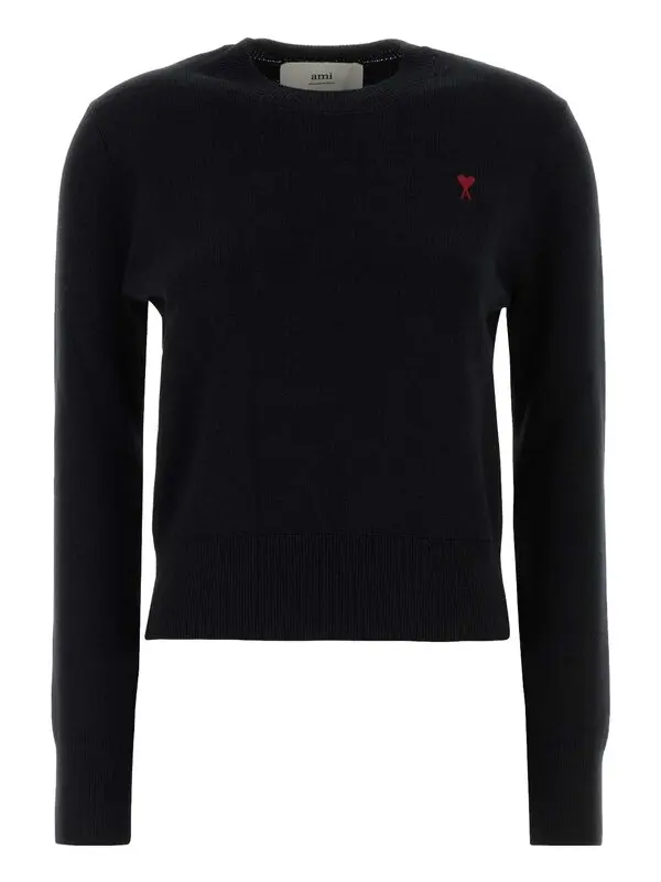AMI Paris Wool Sweater - Black