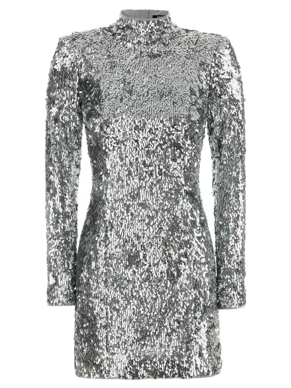 Balmain Sequins Mini Dress - Silver