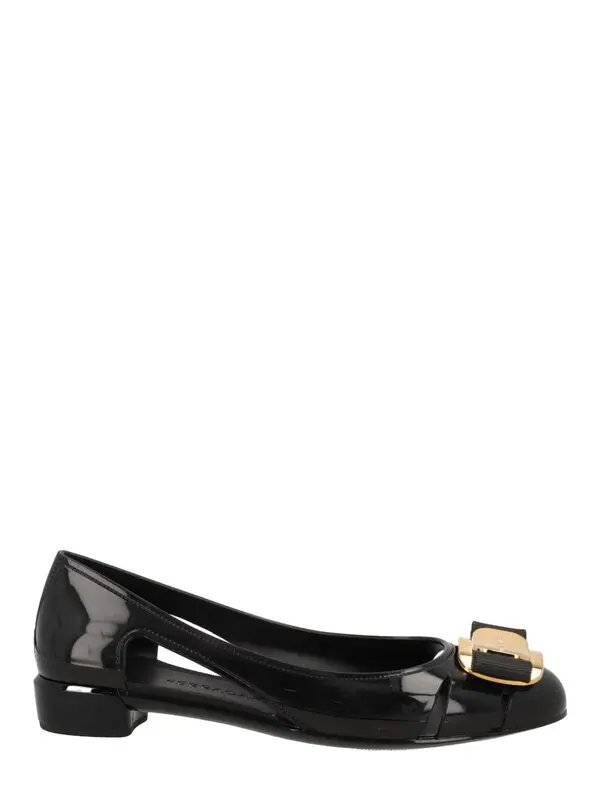 FERRAGAMO Nara Jelly Ballerina - Black