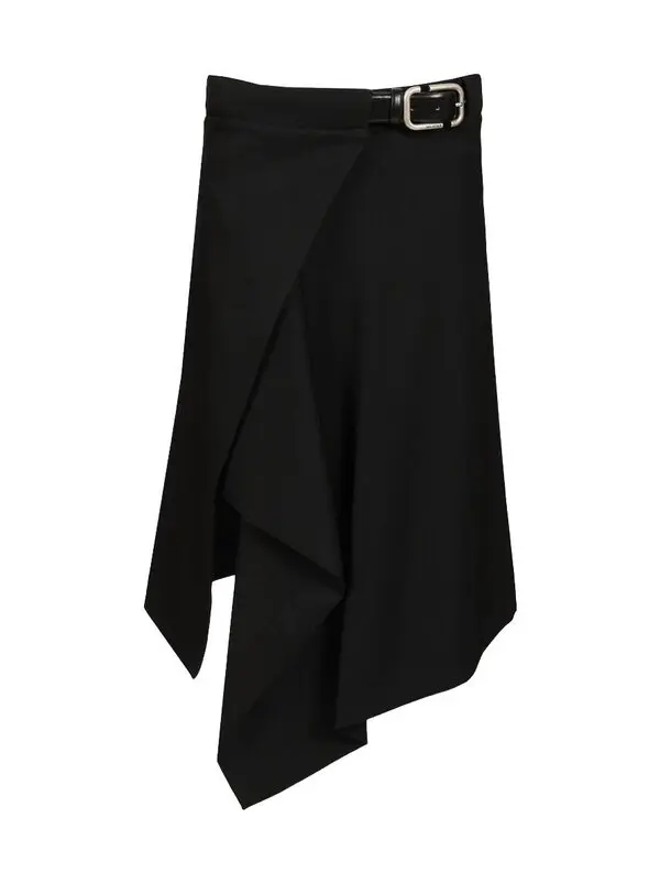 Attico Wool Midi Skirt - Multicolor
