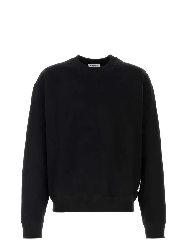 JIL SANDER Cotton Sweatshirt - Black