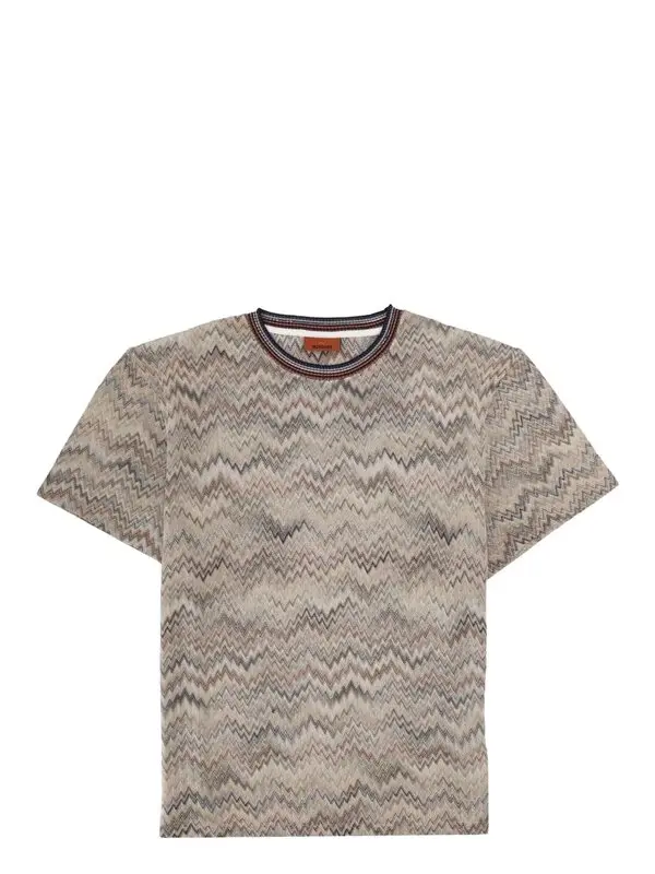 Missoni T-shirt In Cotone - Cream