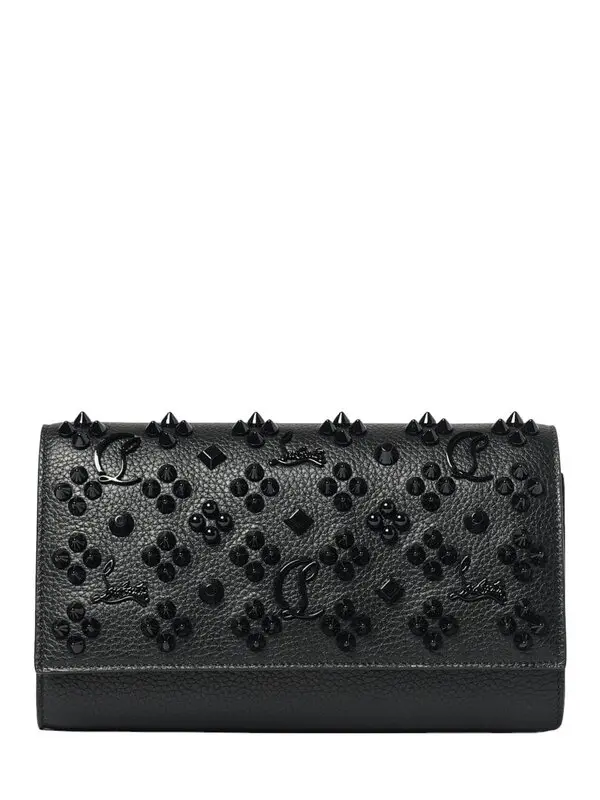 CHRISTIAN LOUBOUTIN Calf Leather Shoulder Bag - Black