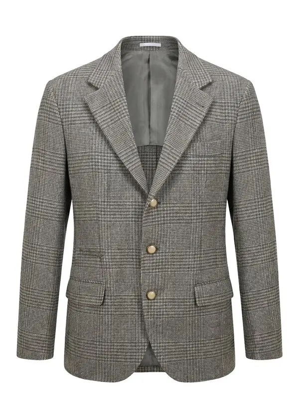Brunello Cucinelli Prince Of Wales Deconstructed Blazer - Multicolor