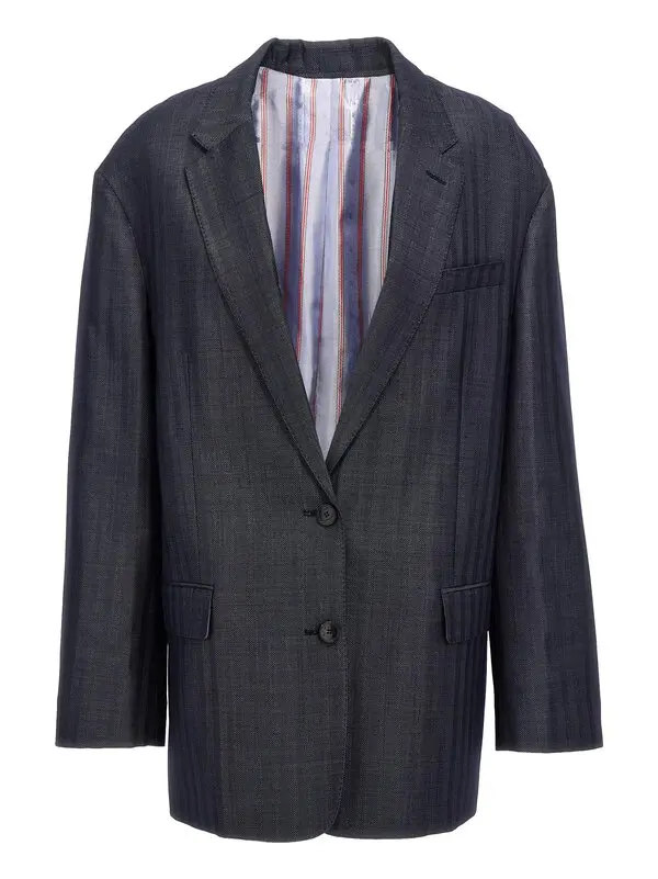 Etro Pegaso' Single-breasted Blazer - Blue