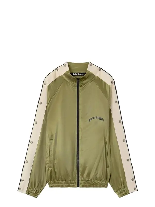 Palm Angels Curved Logo Track Jacket - Green
