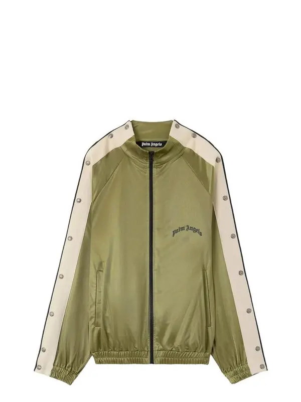 Palm Angels Curved Logo Track Jacket - Green