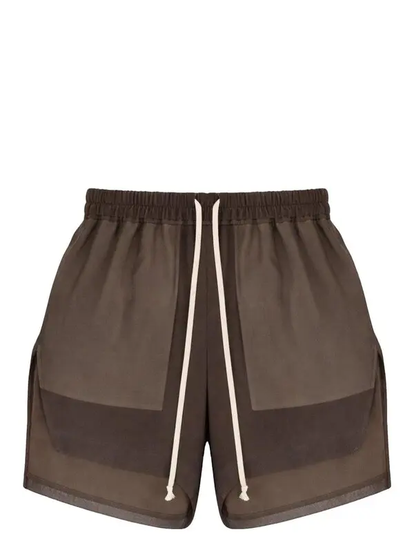 Rick Owens Silk Boxer Shorts - Brown