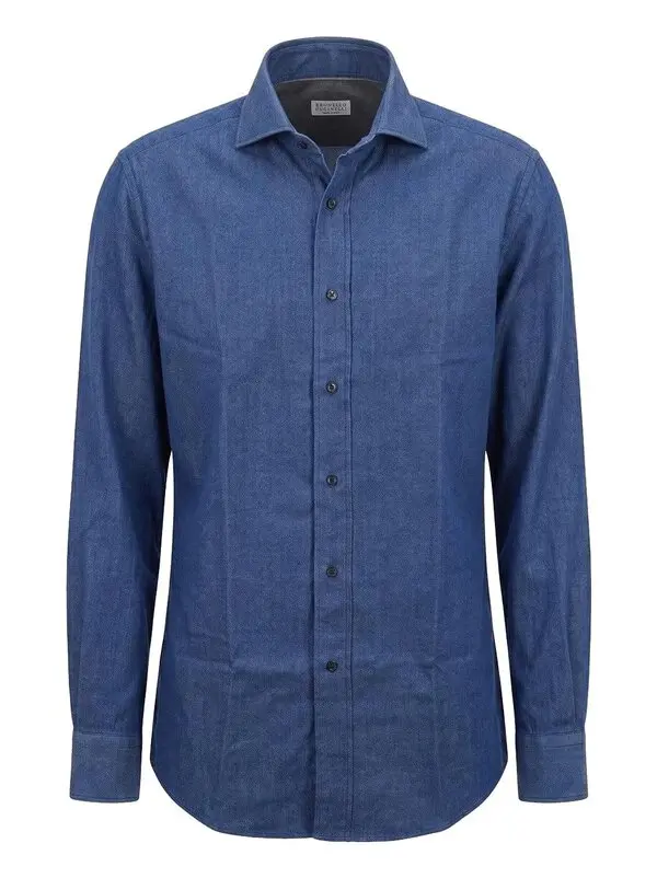 Brunello Cucinelli Cotton And Lyocell Shirt - Multicolor
