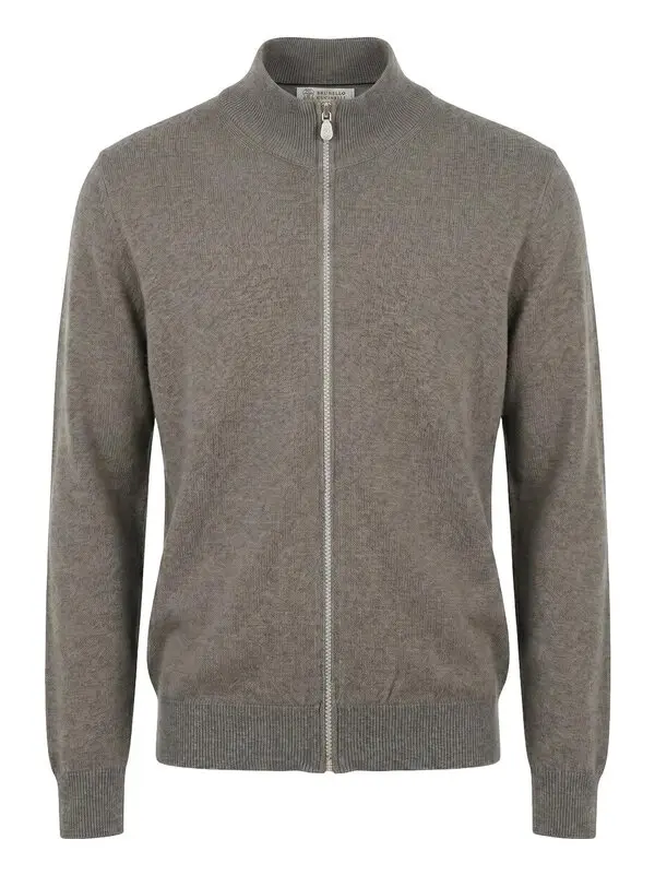 Brunello Cucinelli Cashmere Zip-front Cardigan - Multicolor