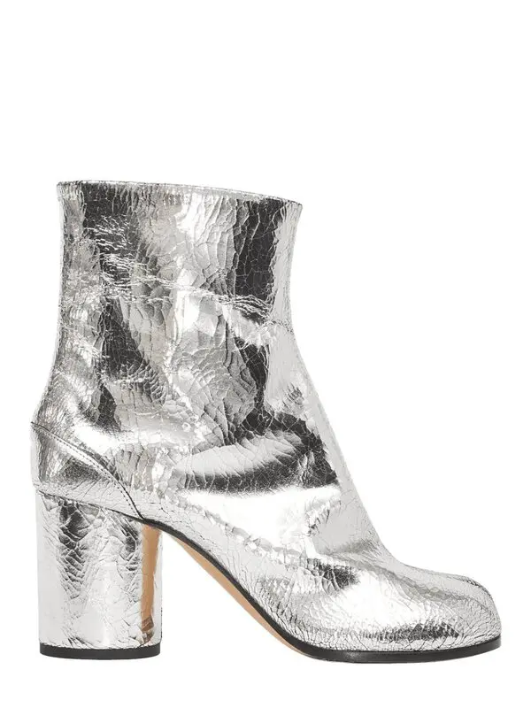 MAISON MARGIELA Tabi 80mm Ankle Boots - Silver