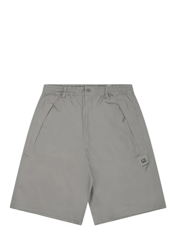 C.P. COMPANY Logo Cotton Shorts - Gray