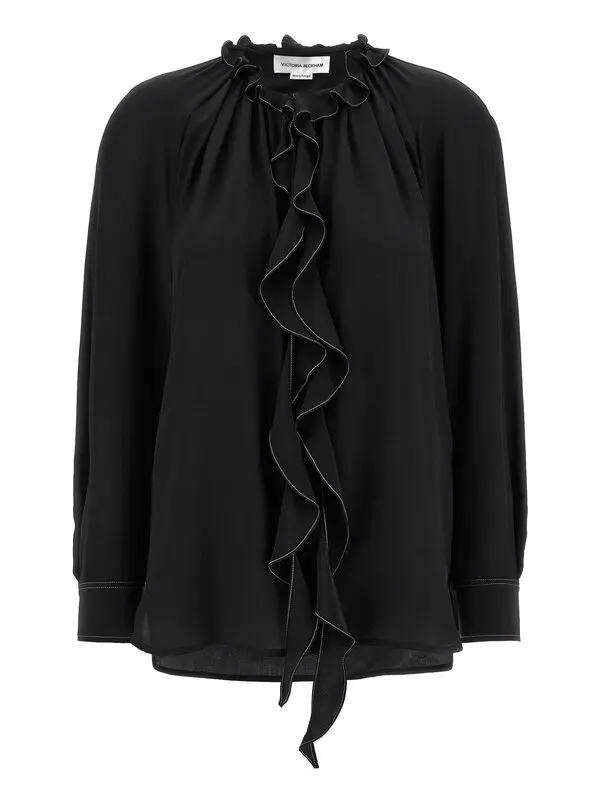 Victoria Beckham Ruffle' Blouse - Black
