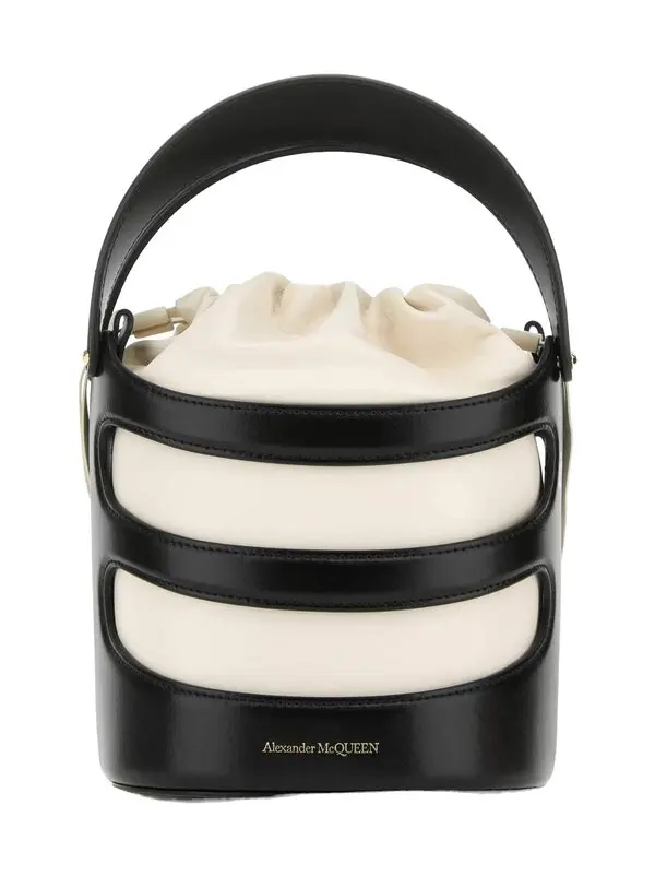 Alexander McQueen Two-tone Leather The Rise Bucket Bag - Multicolor