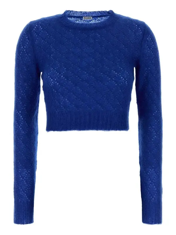 JIL SANDER Mohair Blend Sweater - Blue