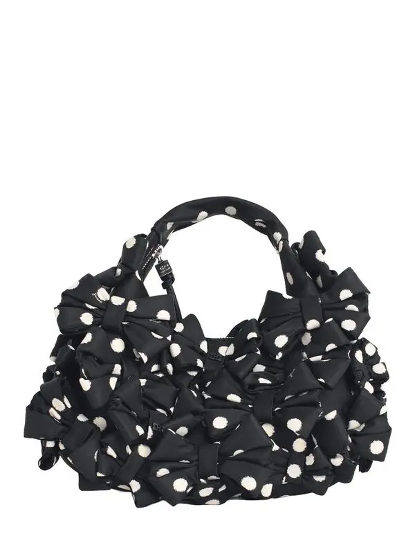 GANNI Hobo Mini Bag In Fabric - Black