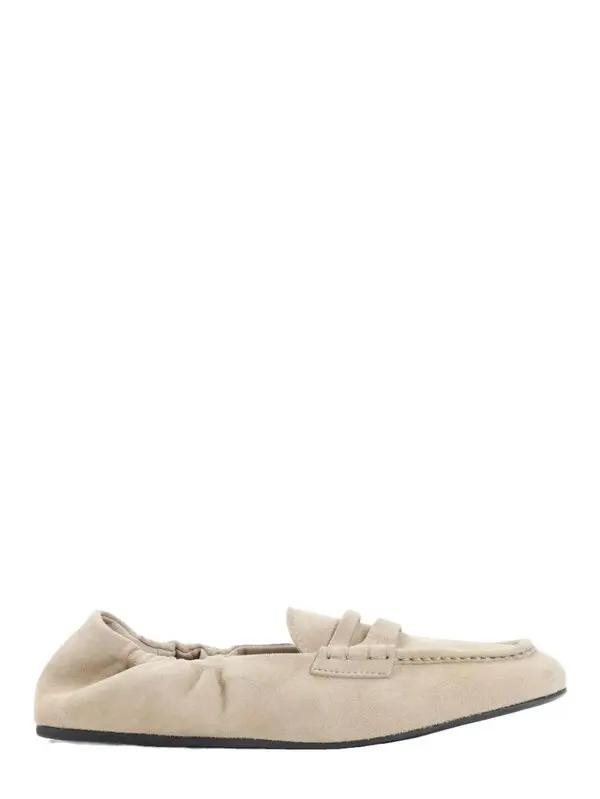 Miu Miu Ruches Suede Leather Loafers - Multicolor