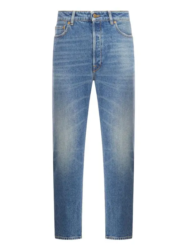 GOLDEN GOOSE Straight Low Waist Jeans - Blue