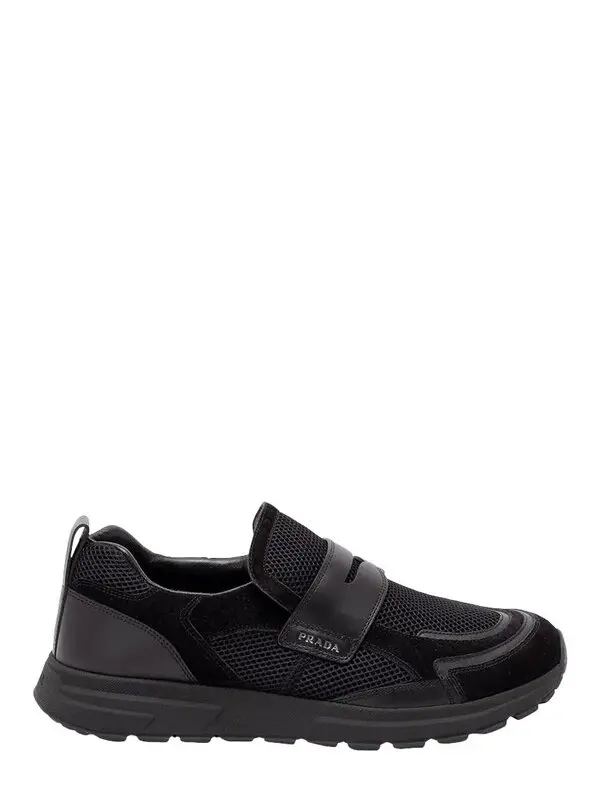 Prada Mesh And Leather Sneakers - Multicolor