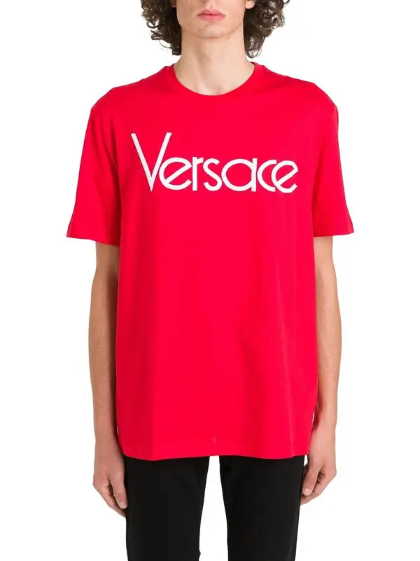 Versace Embroidered Logo Tee - Multicolor