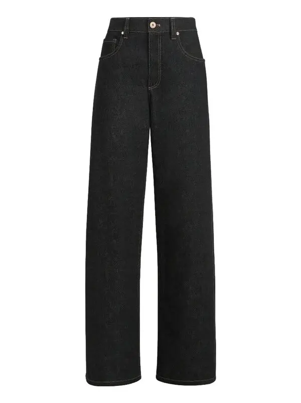 Brunello Cucinelli Black Wash Denim Pants - Multicolor