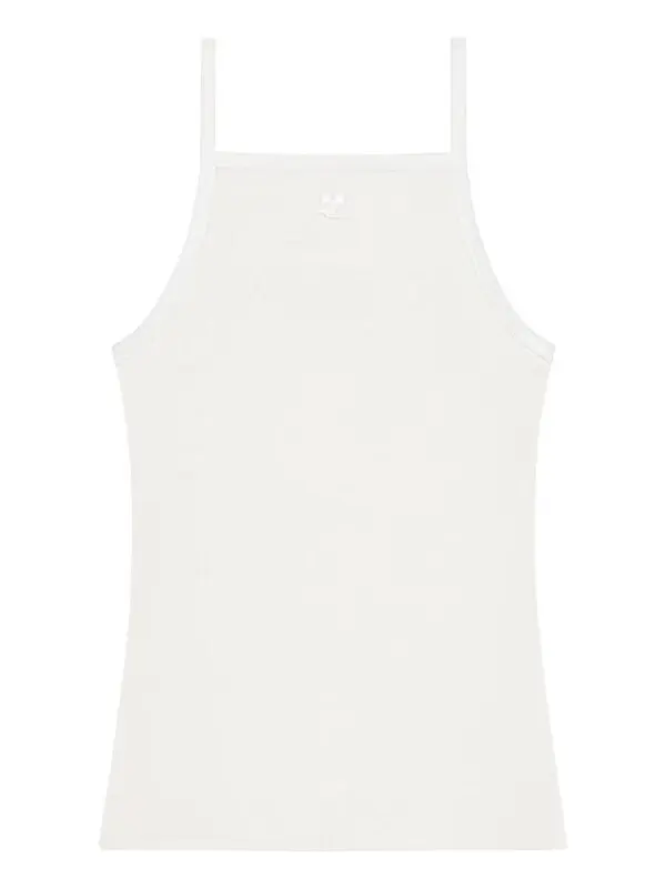 COURREGES Ribbed Tank Top - White