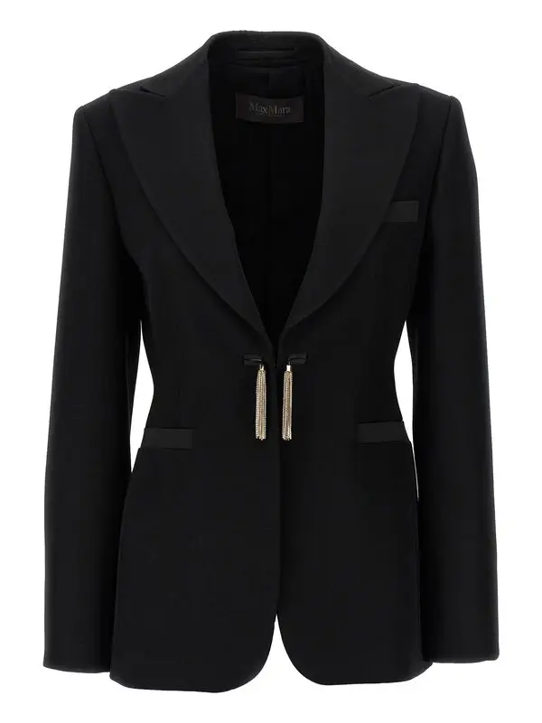 Max Mara Boemia Virgin Wool Blazer - Black