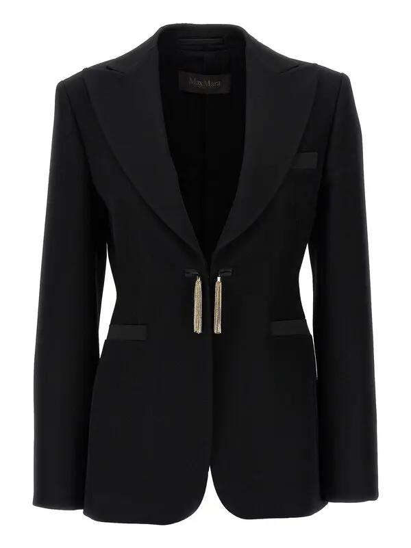 Max Mara Boemia Virgin Wool Blazer - Black