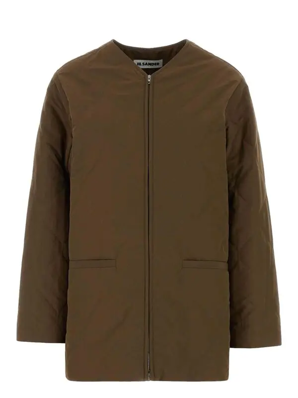 JIL SANDER Quilted Polyester Jacket - Brown