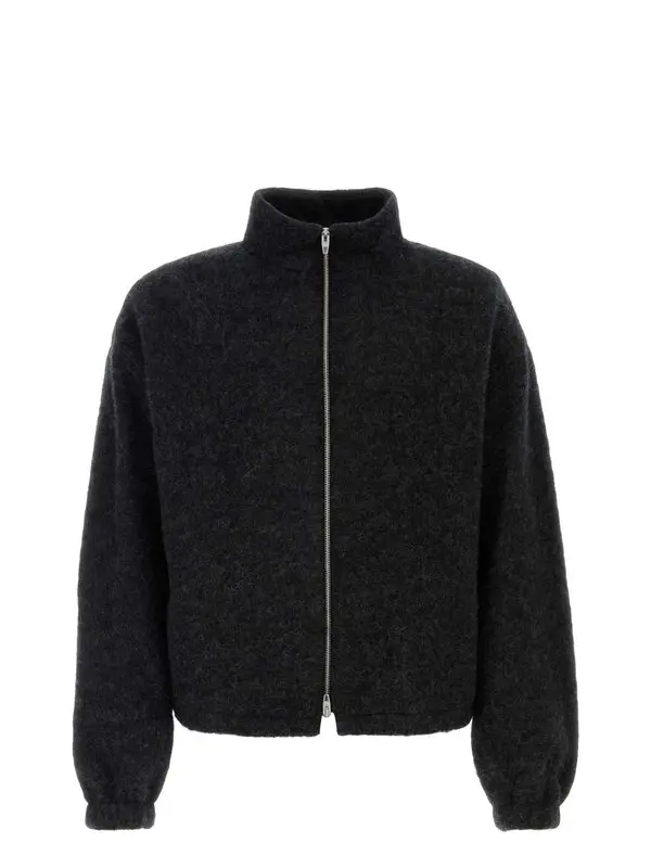JIL SANDER Charcoal Wool Blend Sweatshirt - Gray
