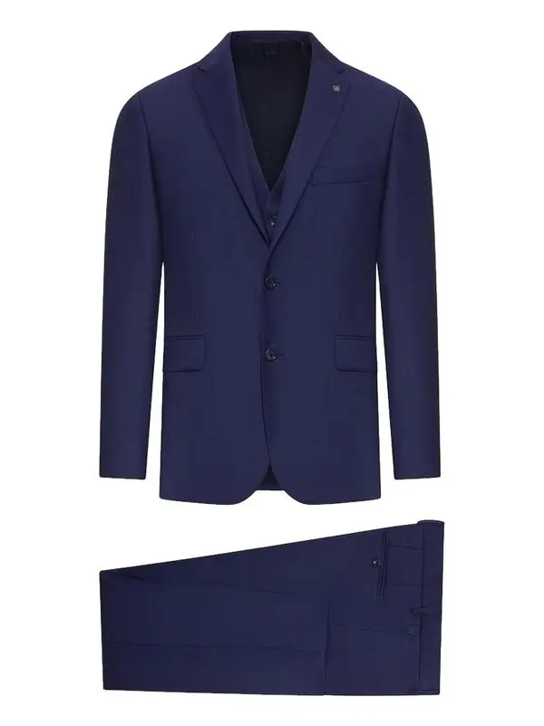 Tagliatore Bruce Tailored Wool Suit - Blue